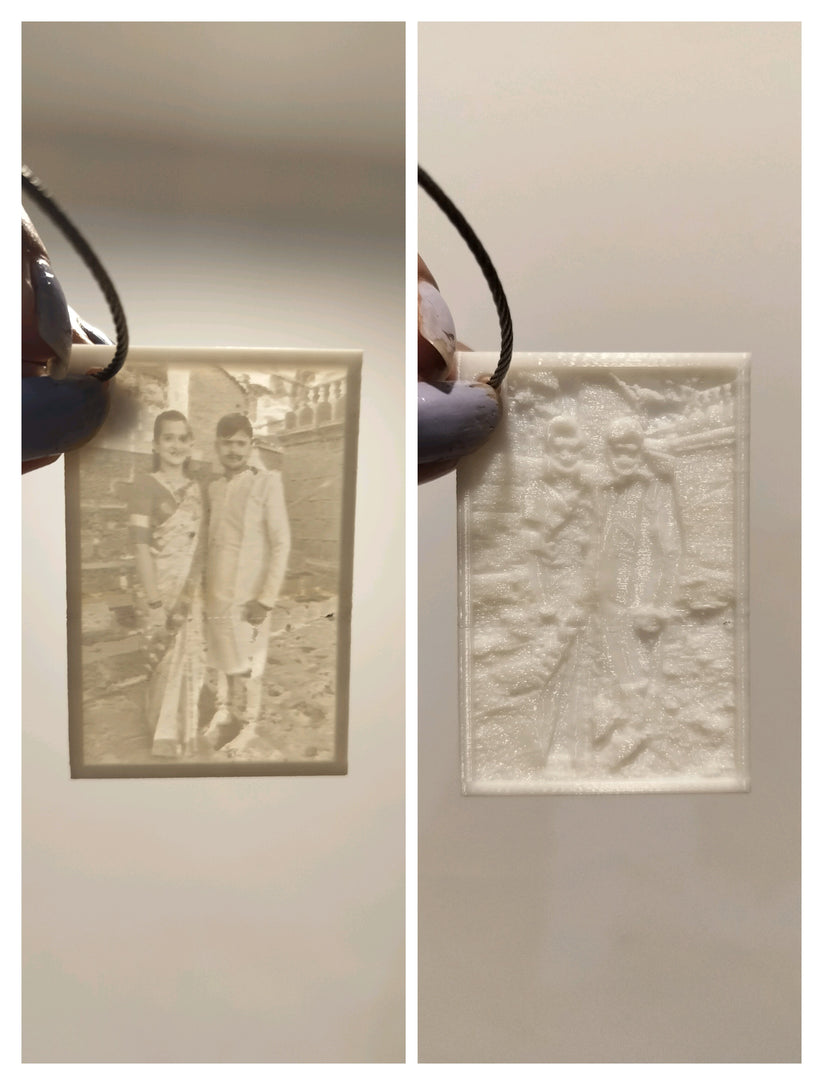 Custom 3D-Printed Lithophane Photo Keychain – THE 3D CRAFTED